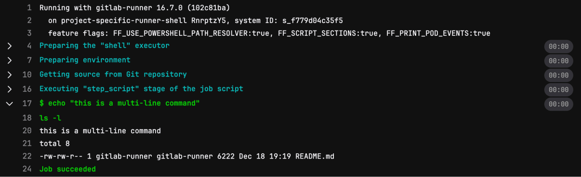Inside the improved CI logs management experience for multi-line commands | GitLab